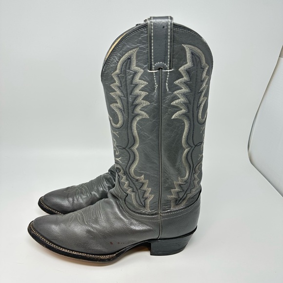 Justin Boots | Shoes | Vintage Justin Cowboy Western Boots Sz 8d Gray ...